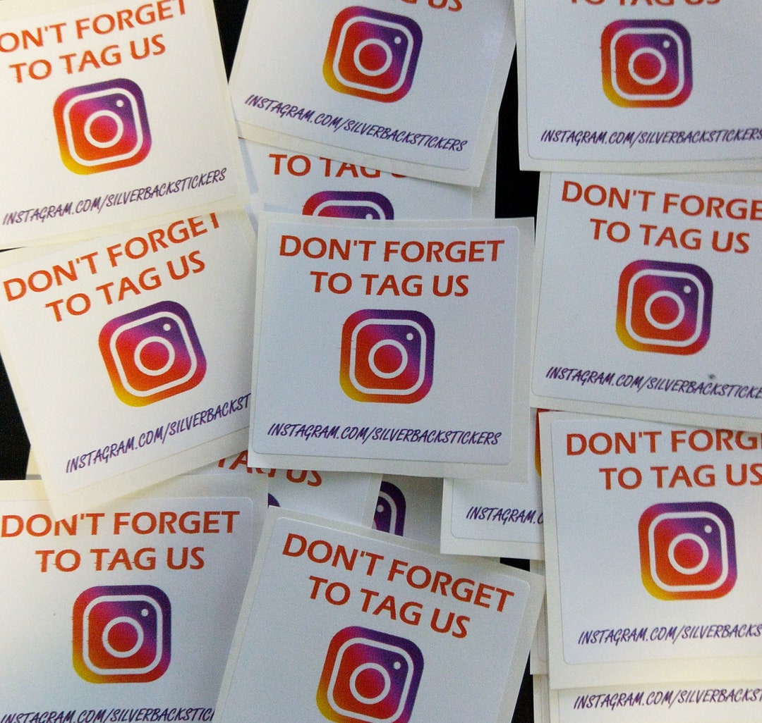 Personalised Instagram Stickers Tag Us on Instagram Stickers - Etsy