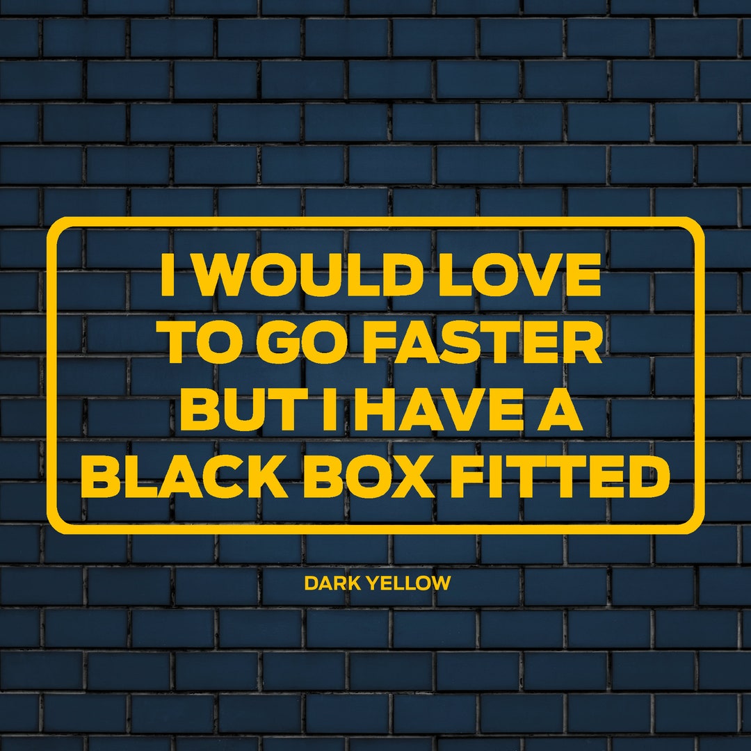 Black Box Fitted Vinyl Decal | Black Box Car Sticker | Black Box Car ...