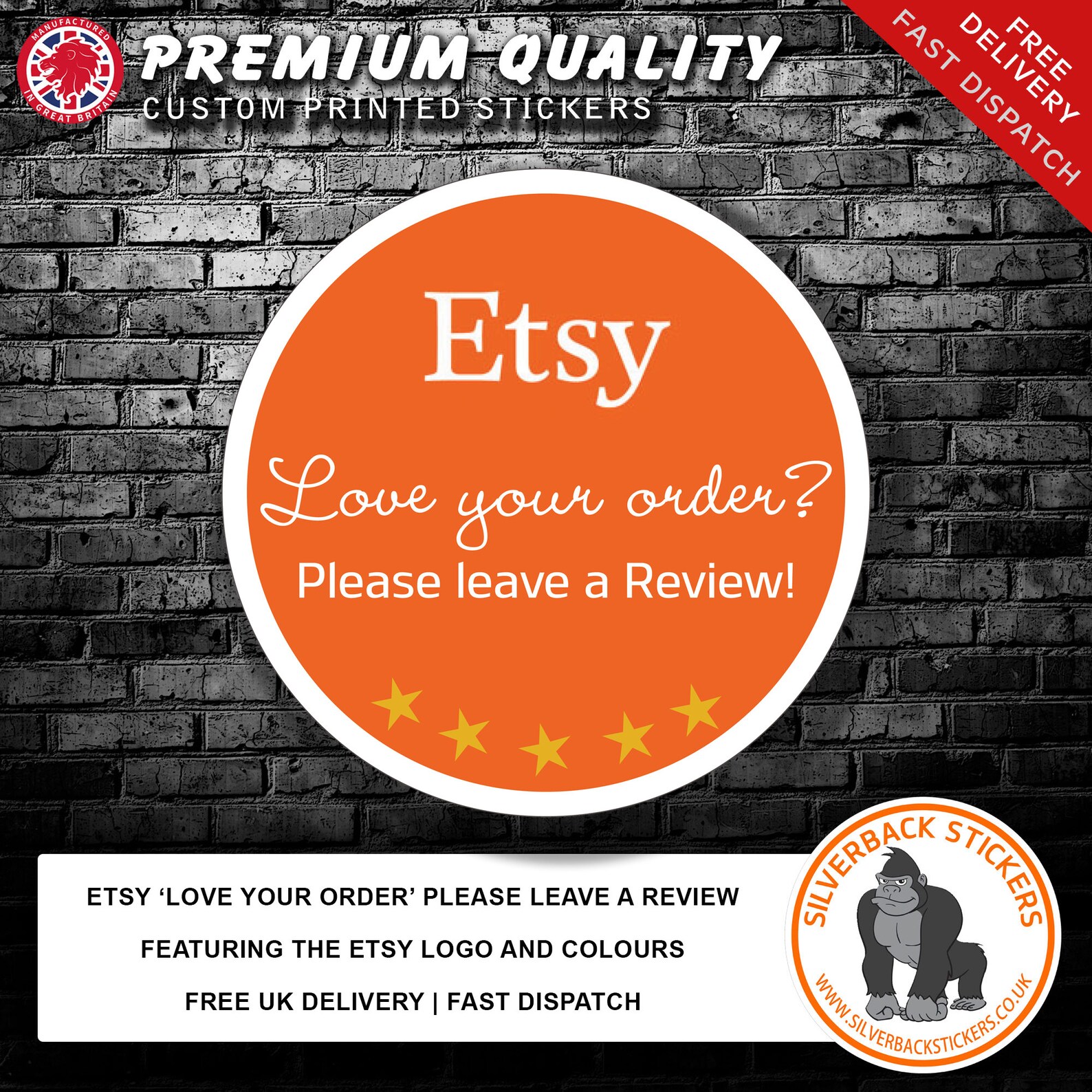 Etsy Love Your Order? Please Leave a Review Stickers. Etsy Review ...