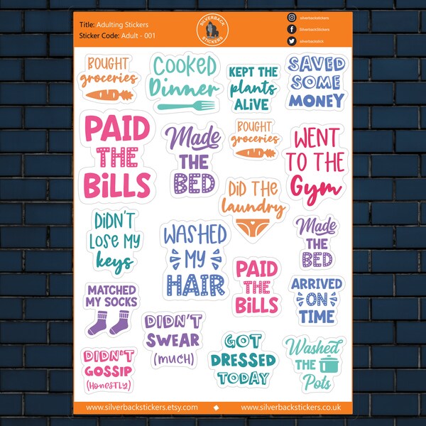 Adult Reward Sticker - Etsy