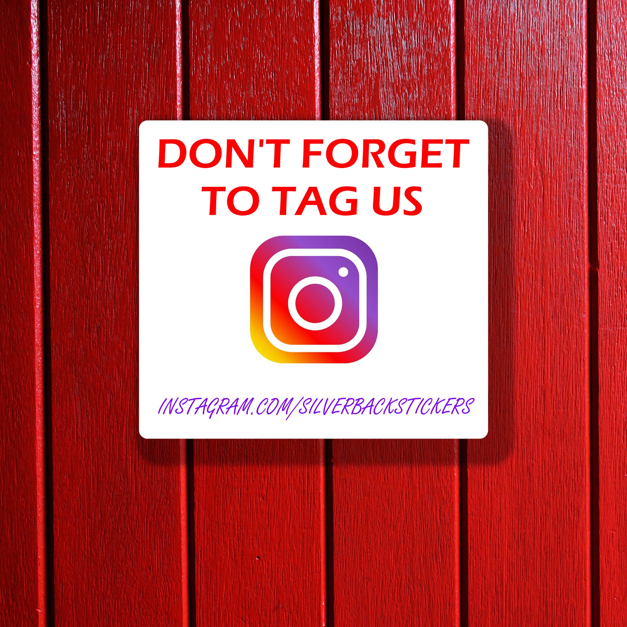 Personalised Instagram Stickers Tag Us on Instagram Stickers - Etsy UK