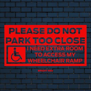 Disability Sticker | Access to Wheelchair Ramp Car Sticker | Please Do ...