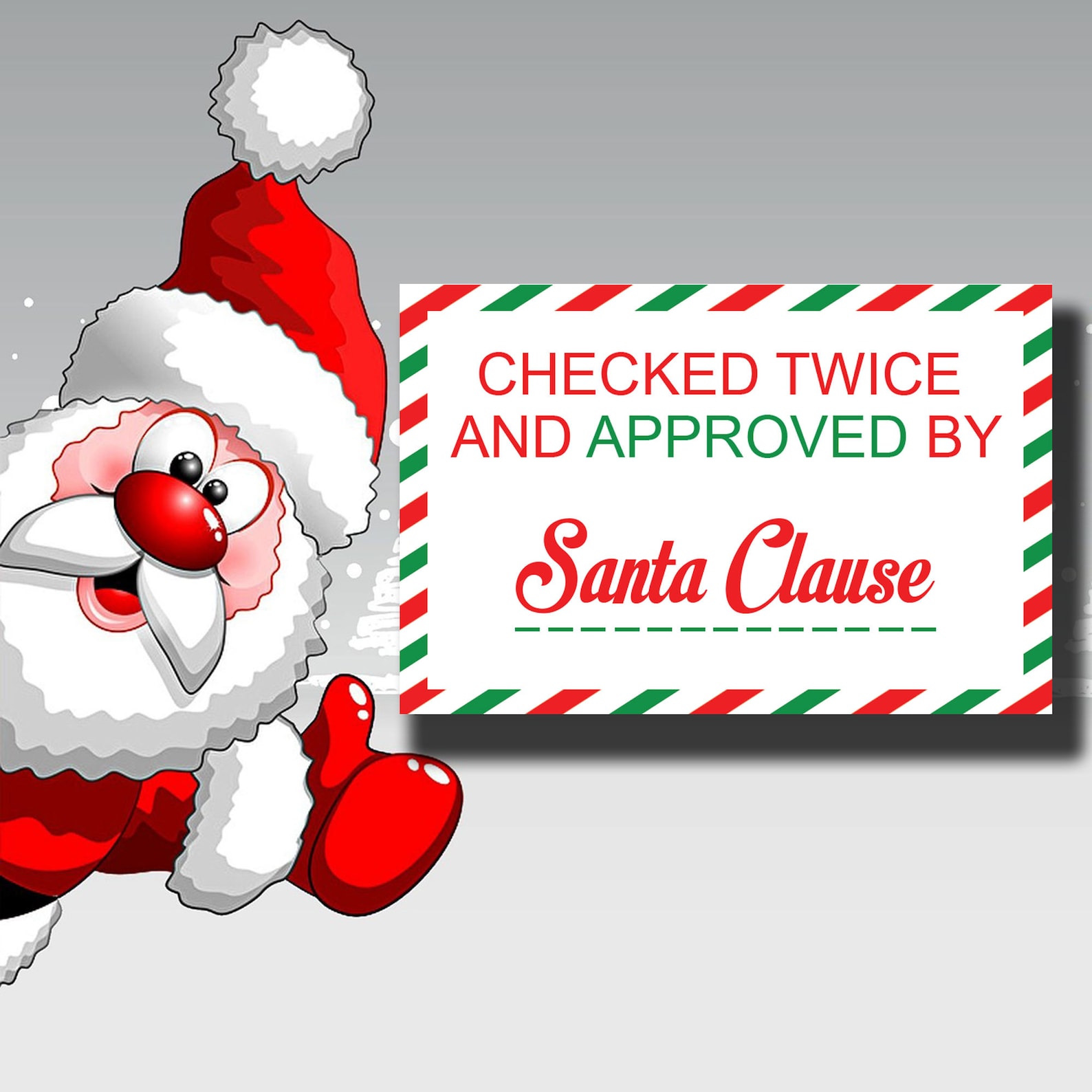 20 Checked twice and approved by Santa Clause Christmas | Etsy