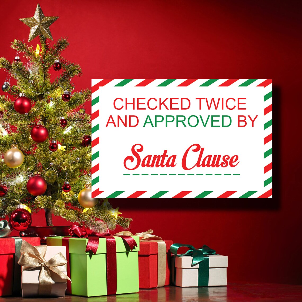 20 Checked Twice and Approved by Santa Clause Christmas - Etsy UK