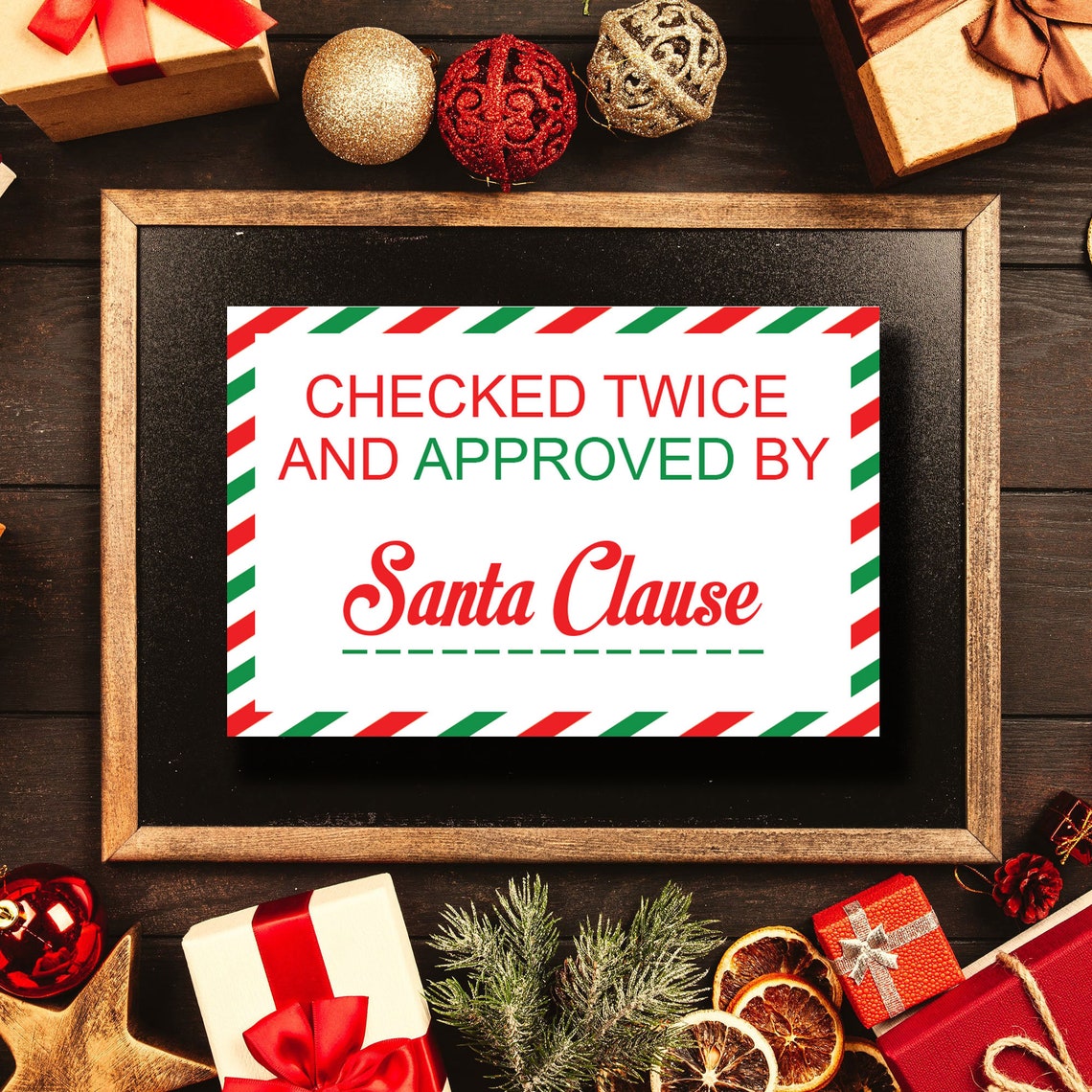 20 Checked Twice and Approved by Santa Clause Christmas - Etsy UK