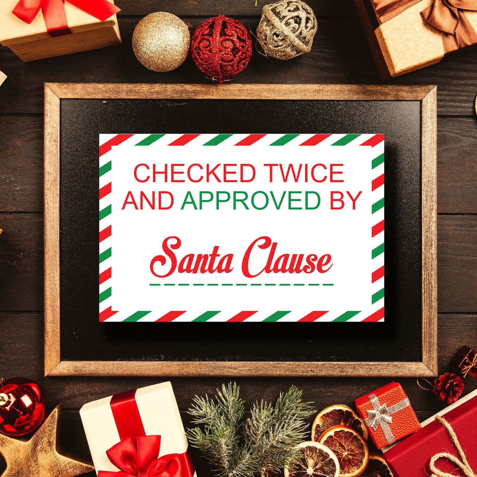 20 Checked Twice and Approved by Santa Clause Christmas - Etsy UK