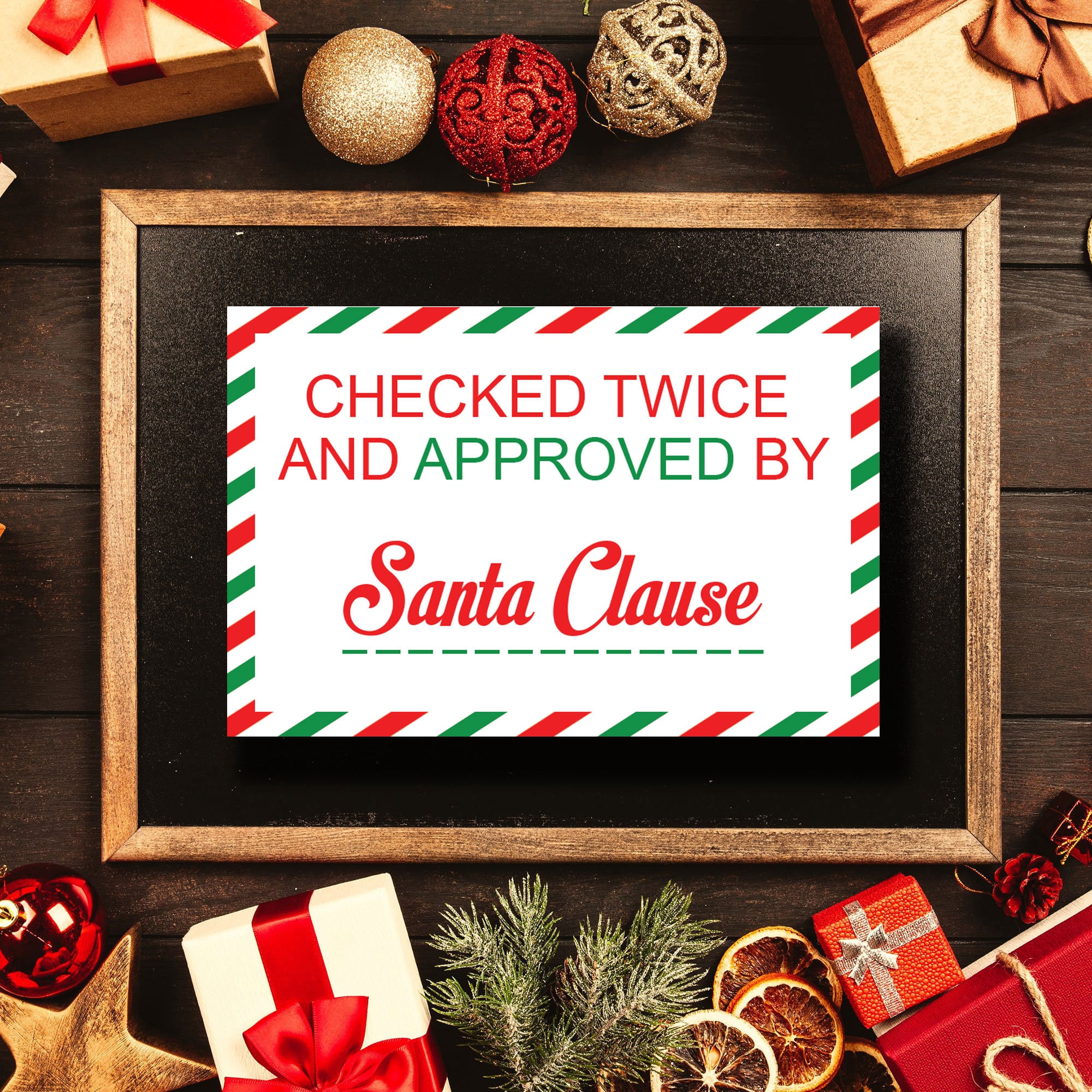 20 Checked Twice and Approved by Santa Clause Christmas Present ...
