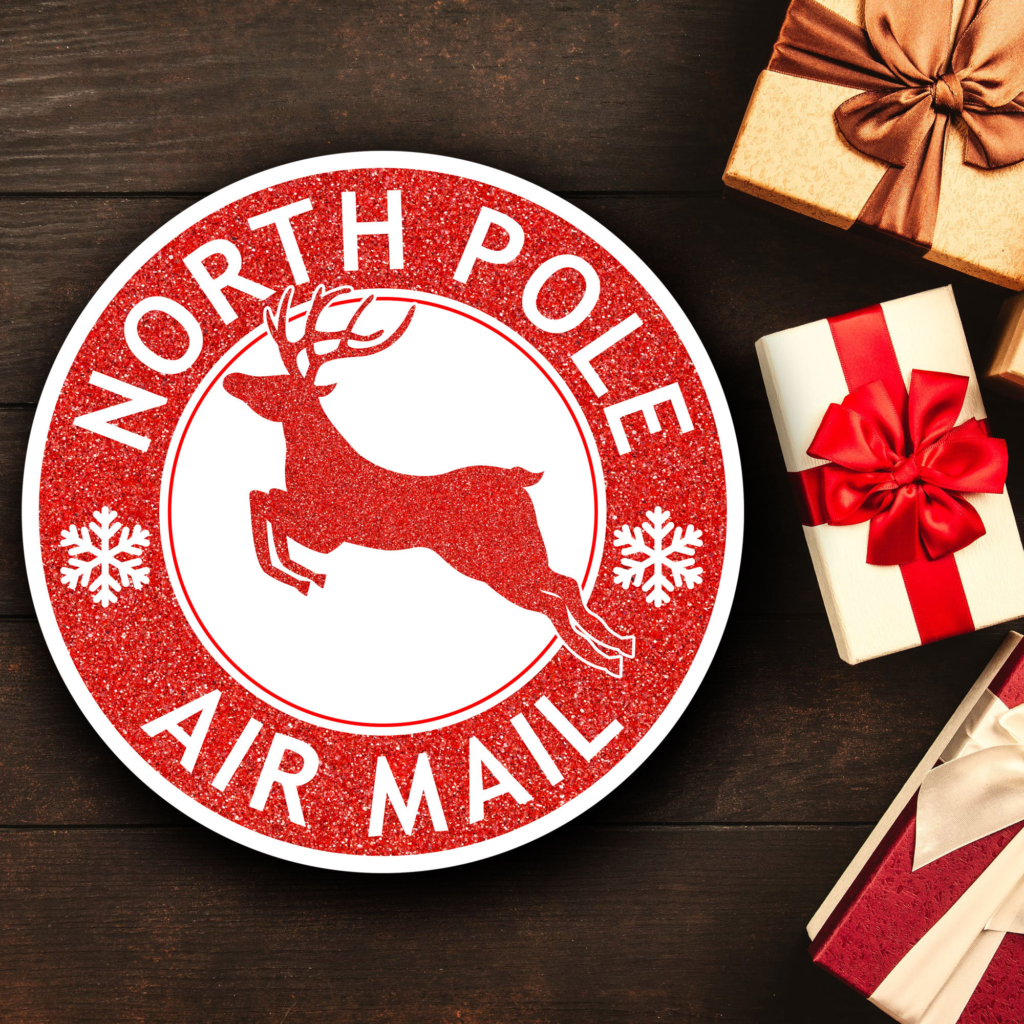 North Pole Air Mail Stickers Christmas presents look like | Etsy
