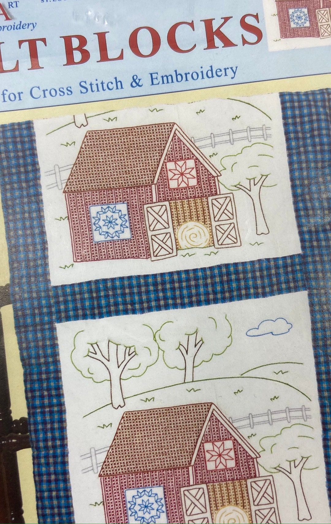 Barns.stamped for Cross Stitch and Embroidery.2016 Pattern.kid - Etsy