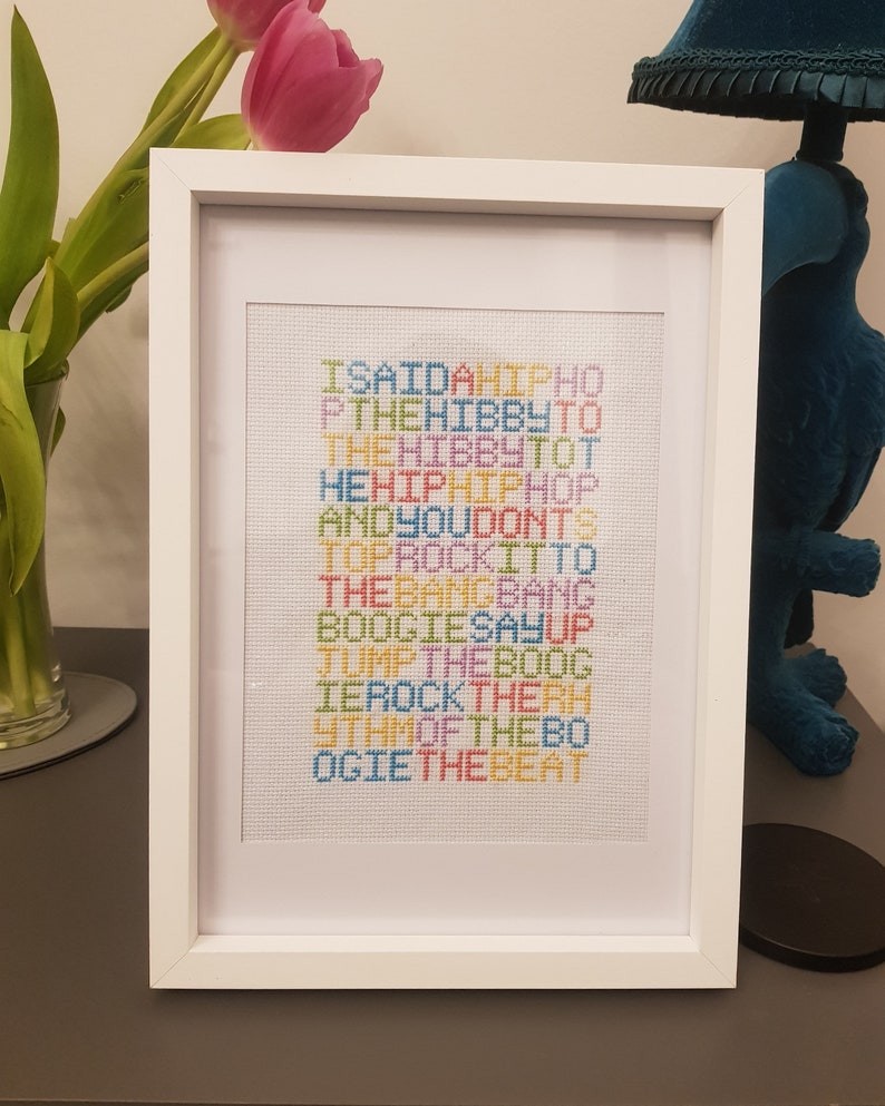 Rapper's Delight Cross Stitch, Lyrics Cross Stitch, Hip Hop Cross ...