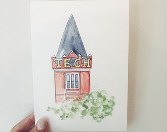 Georgia Tech Tech Tower - Etsy