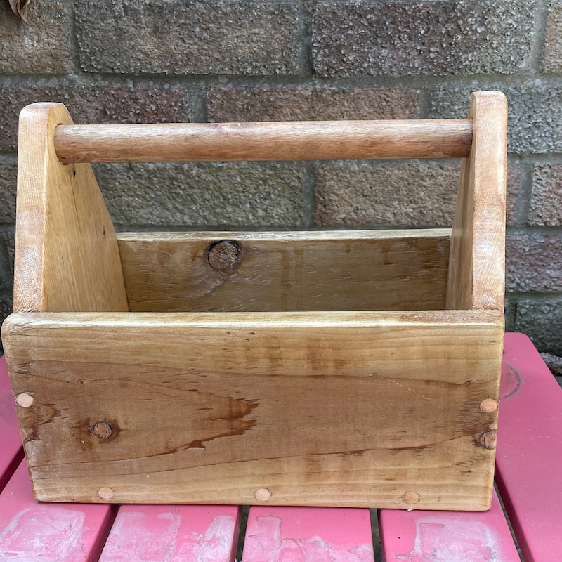 Wooden Trug Tool Box - Etsy UK