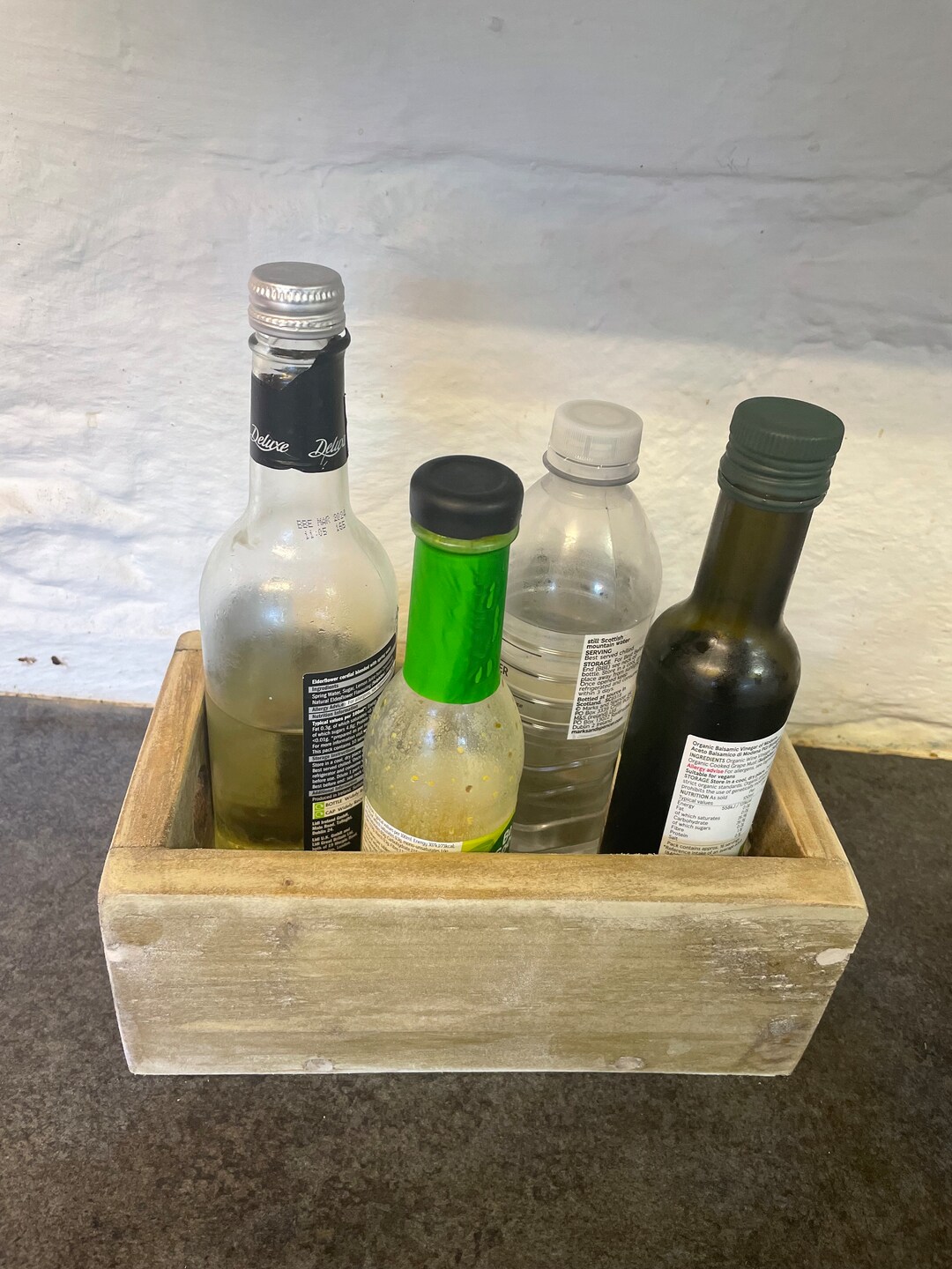 Rustic Wooden Kitchen Box / Utility Box / Planter / Utensil Holder ...