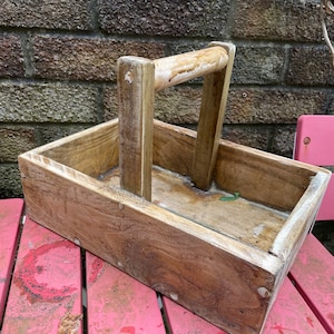 Rustic Style Wooden Garden Trug / Handmade Tray / Gardening Box - Plant ...