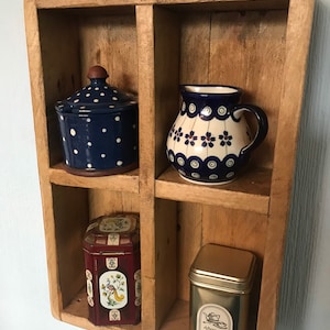 Wooden Display Unit / Tray 4 Compartments. Handmade From - Etsy