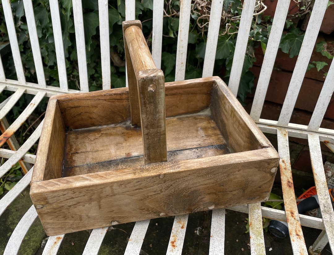 Rustic Style Wooden Garden Trug / Handmade Tray / Gardening Box - Plant ...
