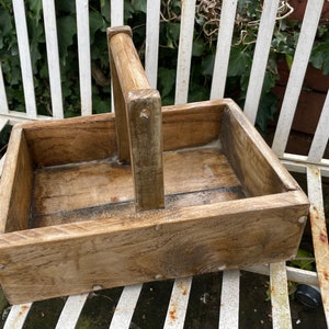 Rustic Style Wooden Garden Trug / Handmade Tray / Gardening Box - Plant ...
