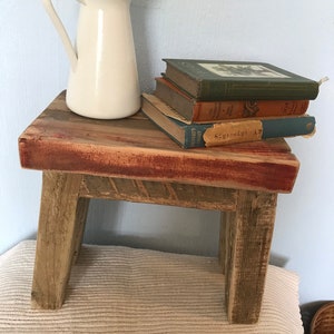 Chunky Wooden Stool (small) - Rustic Farmhouse Style - Handmade From ...