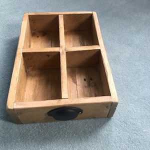 Wooden Display Unit / Tray 4 Compartments. Handmade From - Etsy