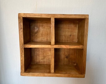 Rustic Wooden Kitchen Display Storage Unit With Four Cubby - Etsy UK