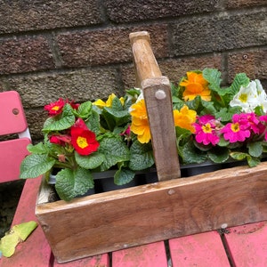 Rustic Style Wooden Garden Trug / Handmade Tray / Gardening Box - Plant ...
