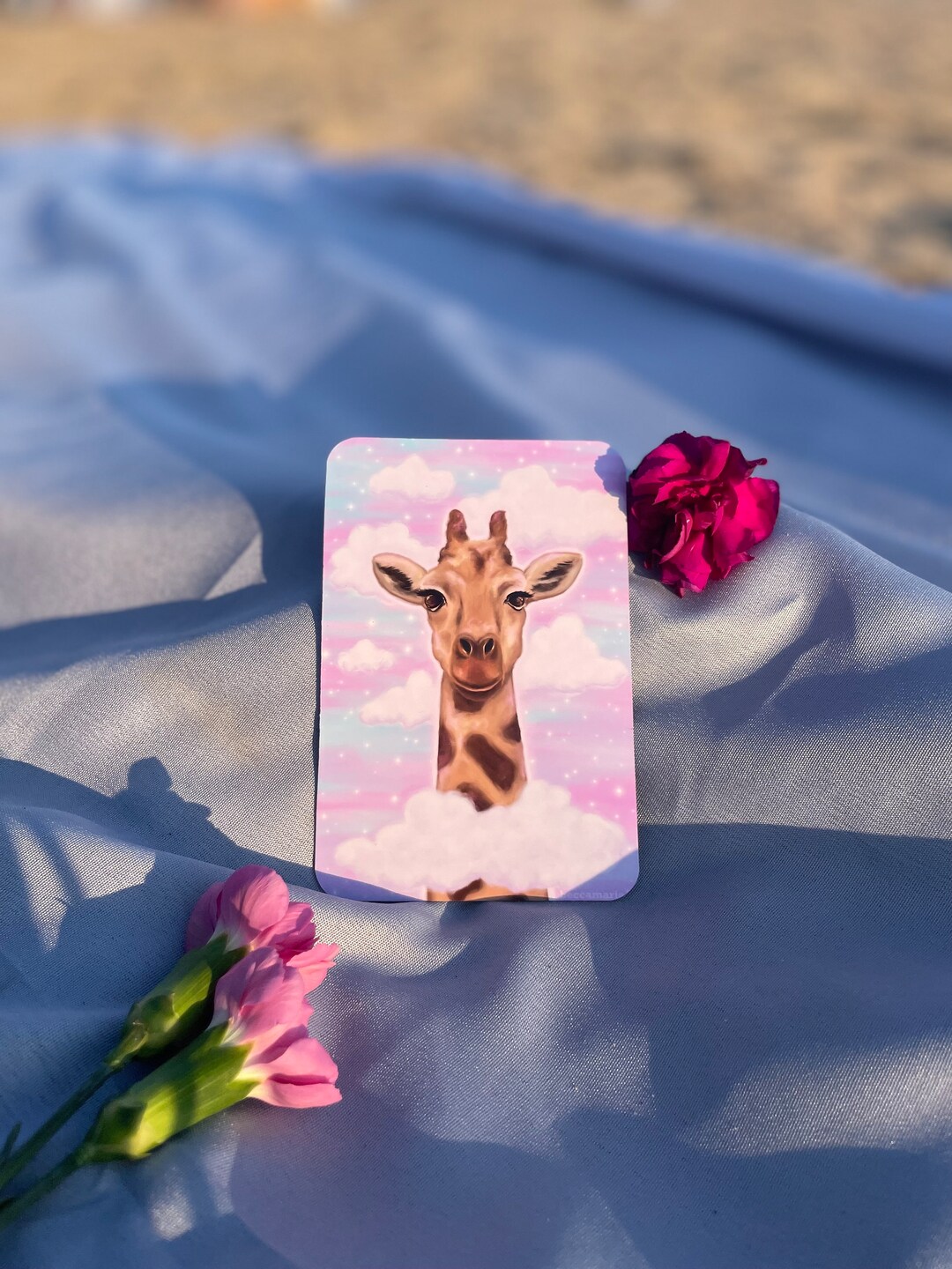 Giraffe in Clouds Refrigerator Magnet, Kawaii Kitchen Decor - Etsy