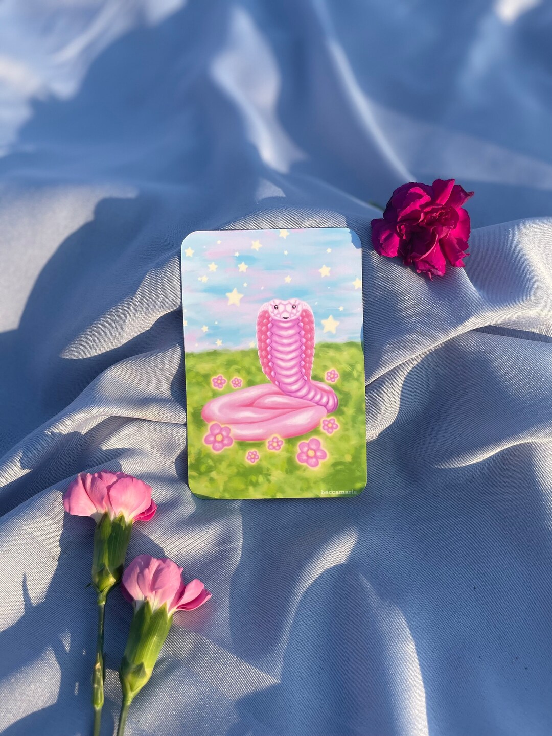 Pink Cobra Snake Refrigerator Magnet, Cute Fridge Magnet, Creative ...
