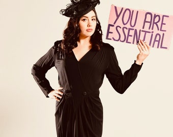 Black Basque Dress - Etsy