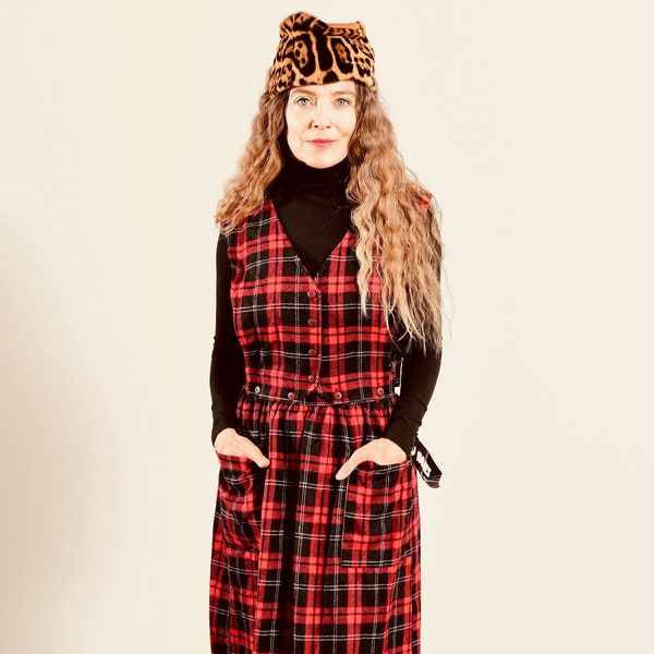 Plaid Jumper Dress - Etsy