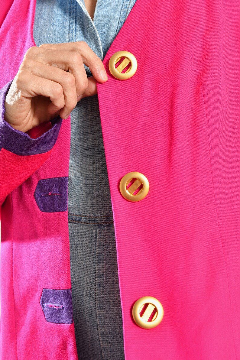 80's Pink Jacket/ Vintage Pink Blazer/ Junniette 90's - Etsy