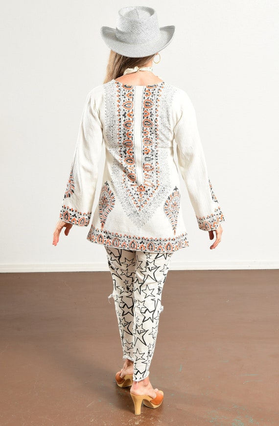 70's Hippie Tunic/ Woodstock Tunic/ Vintage India Tun… - Gem