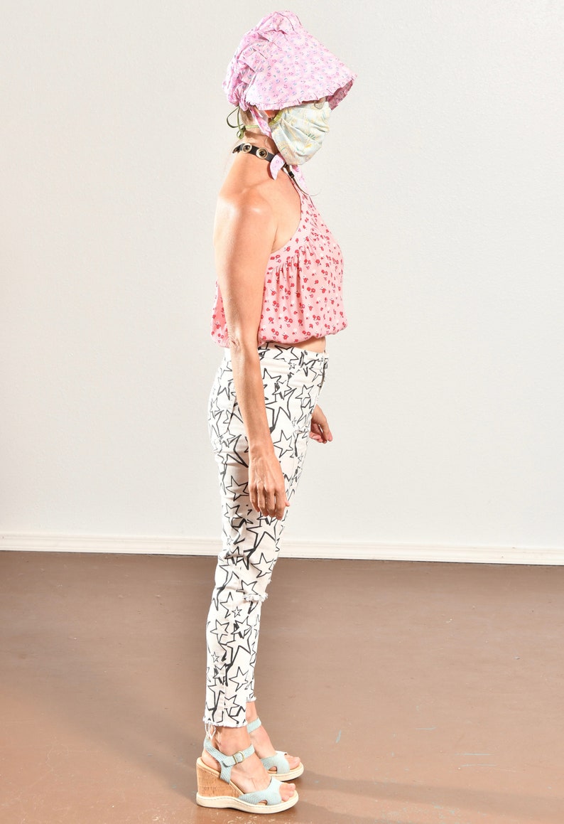 Pink Cotton Bonnet/ Pink Easter Bonnet/ Cotton Bonnet/ Cotton | Etsy