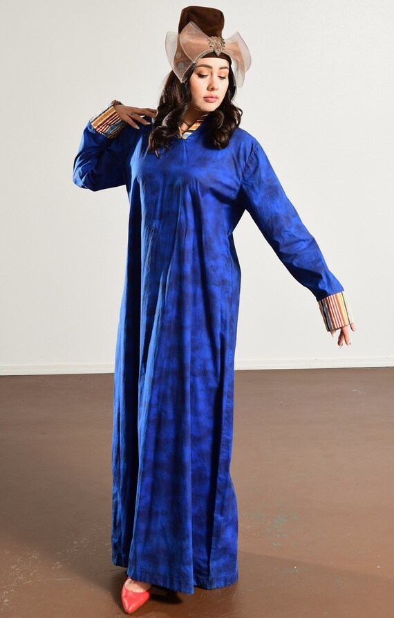 Rare Muu Muu/ 70's Striped Muu Muu/ Batik Maxi Dress/… - Gem