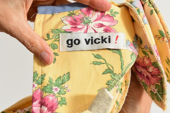 go vicki! / 80's Floral Puff Sleeve Drop Waist Dress/… - Gem