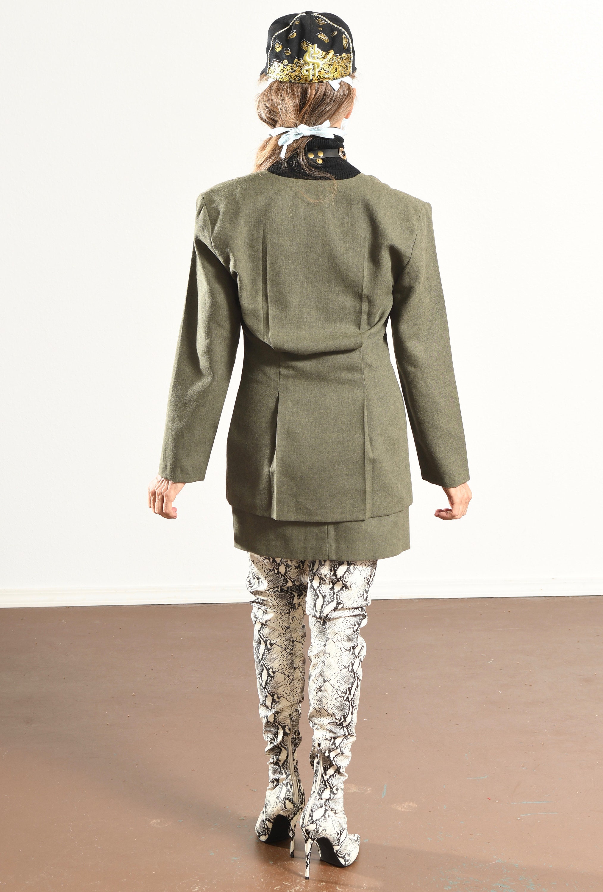 Rampage/ 80's Army Green Suit/ 80's Olive Green Suit/ | Etsy