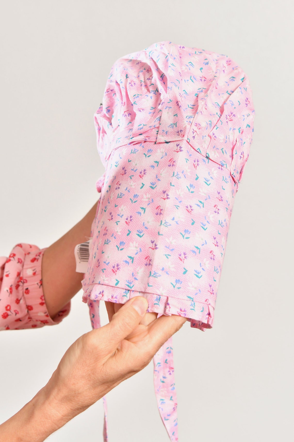 Pink Cotton Bonnet/ Pink Easter Bonnet/ Cotton Bonnet/ Cotton | Etsy