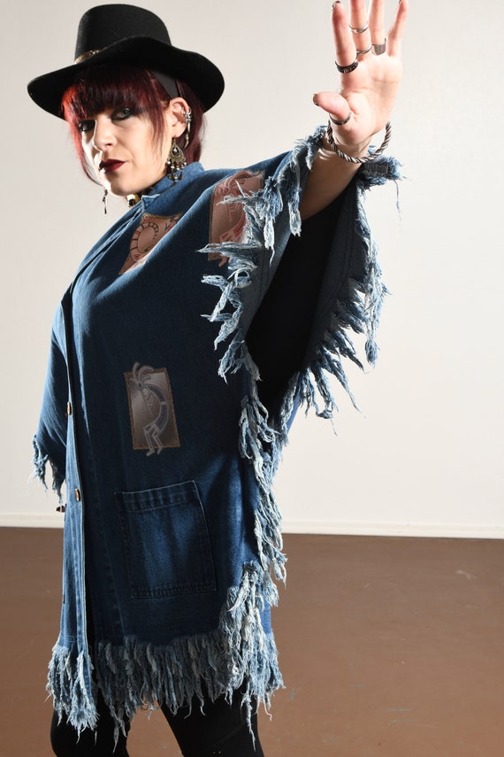 Hopi Kokopelli/ Salamander Coat/ Native American Deni… - Gem