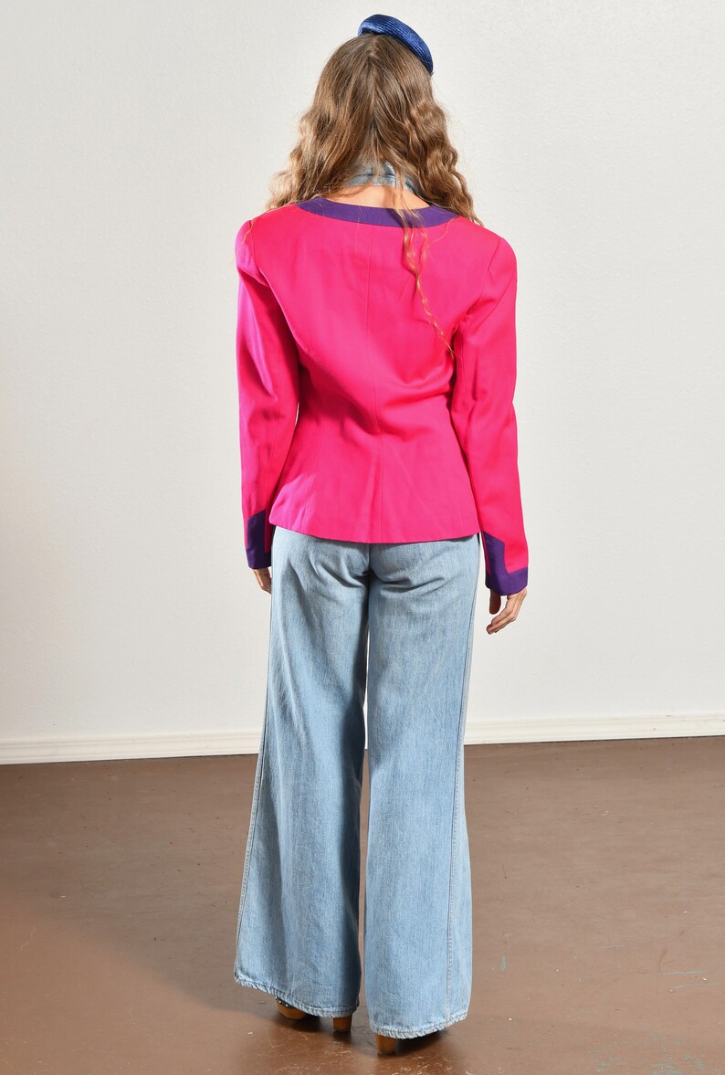 80's Pink Jacket/ Vintage Pink Blazer/ Junniette 90's - Etsy