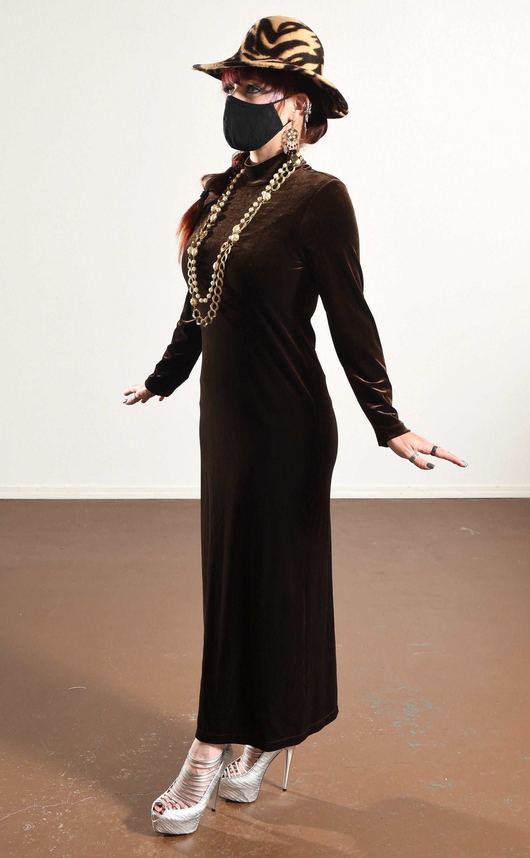 Carole Little/ Carole Little Dress/ 90's Velour Dress/ - Etsy