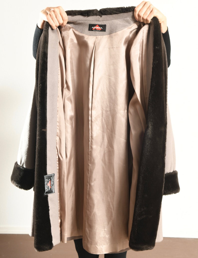 Alorna by Forstmann/ Gray Wool Opera Coat/ 80's Wool Coat/ | Etsy