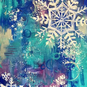 Acrylic Snowflake Painting - Etsy