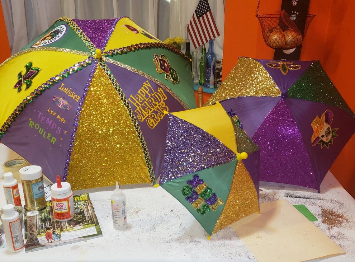 Mardi Gras Second Line Umbrellas 10in - Etsy