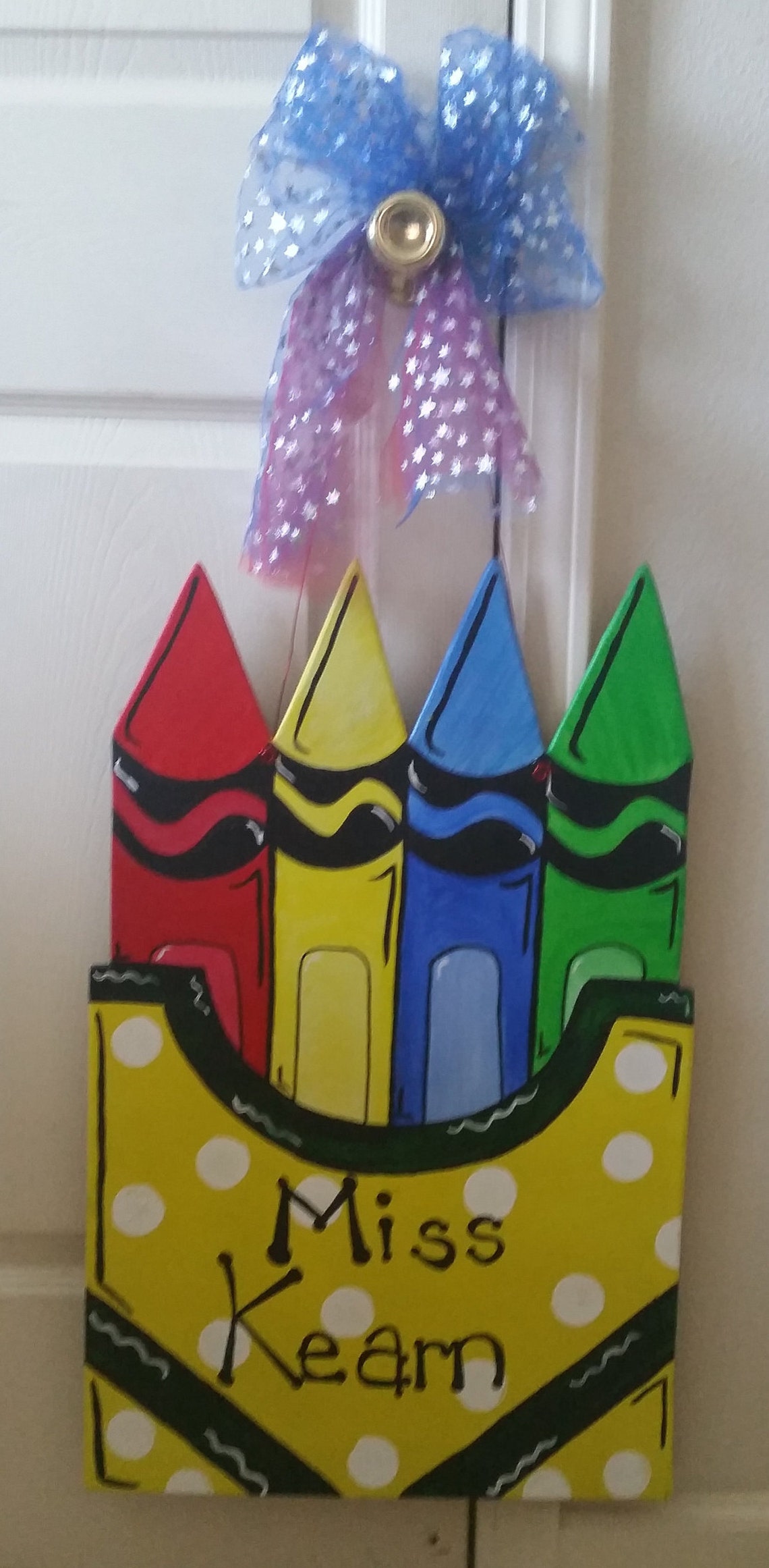 Teacher Crayon Box Door Hangers - Etsy