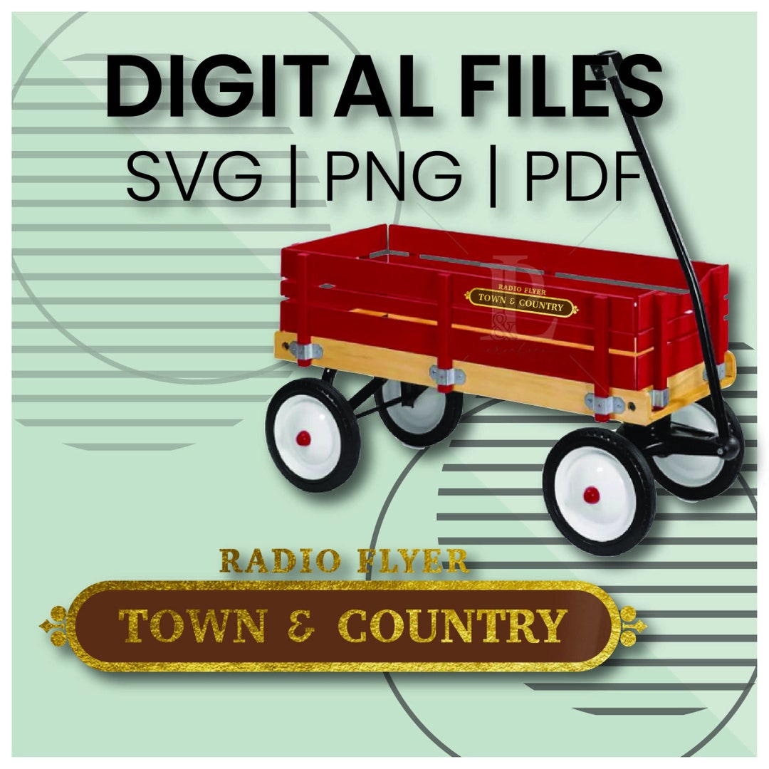 DIGITAL FILES | Replacement Decal for Vintage Radio Flyer Wagon | SVG ...
