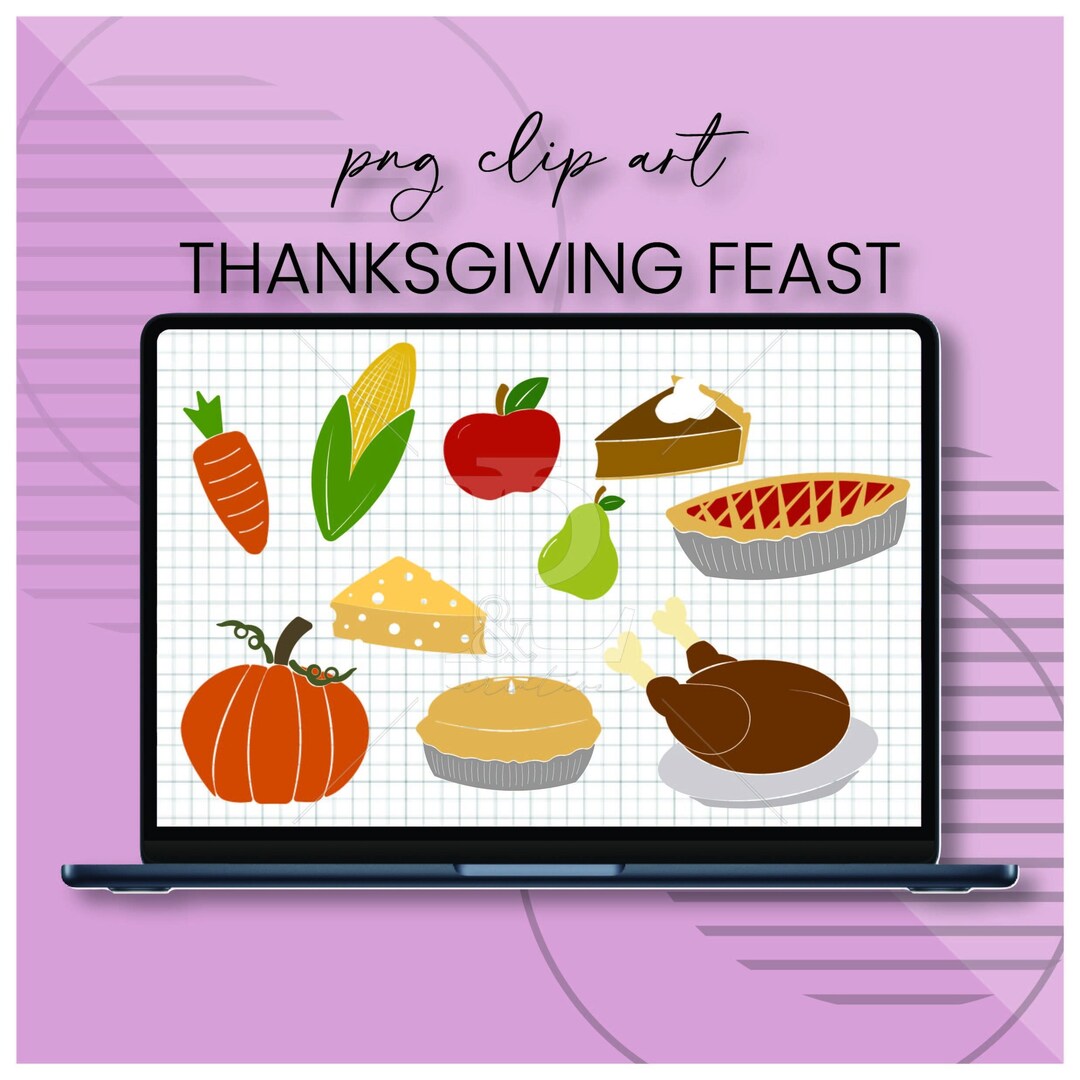 Thanksgiving Feast | Clip Art | PNG - SVG - Etsy