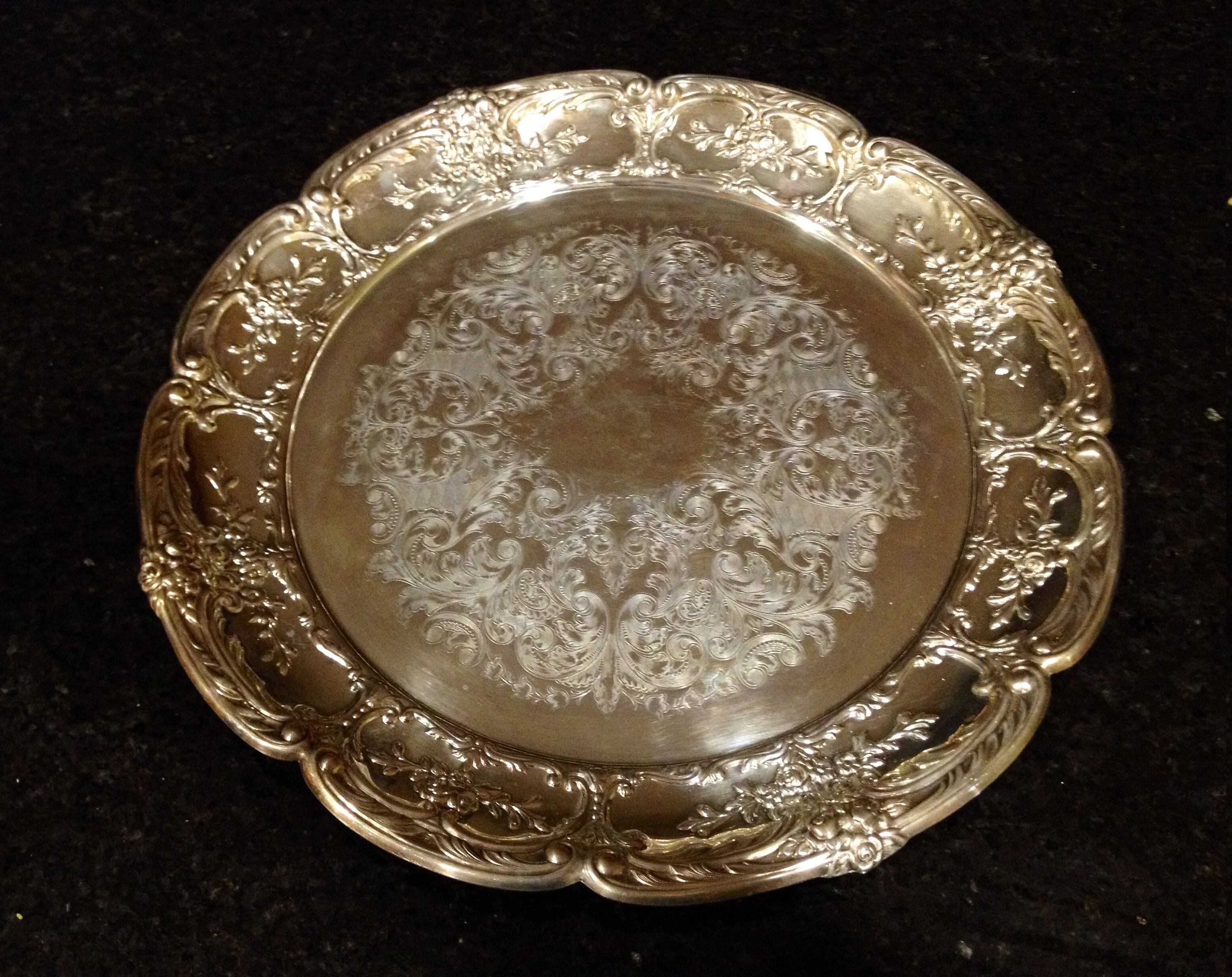 Sheffield Silver Co Silver Plated Serving Tray - Etsy