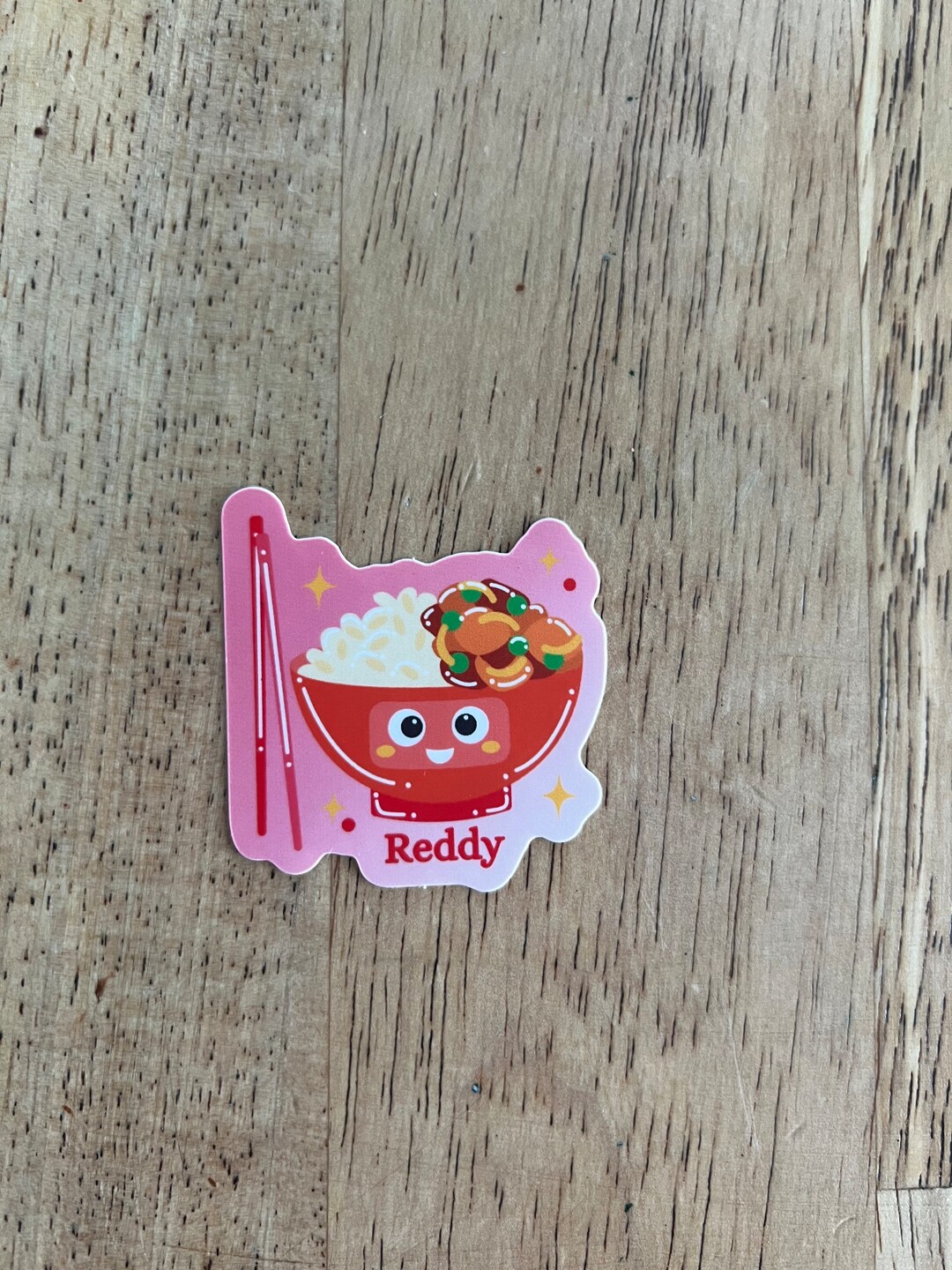 Funny Red Reddy the Currie Waterproof Sticker Cute Cartoon Kawaii Matte ...