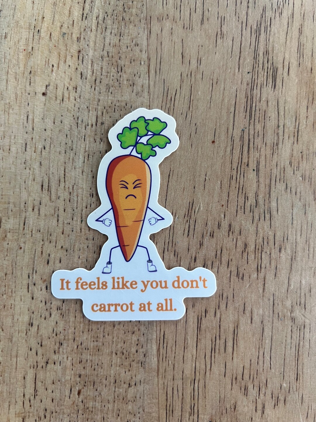 Funny Orange Angry Waterproof Sticker Cute Quote Cartoon Matte Decal ...