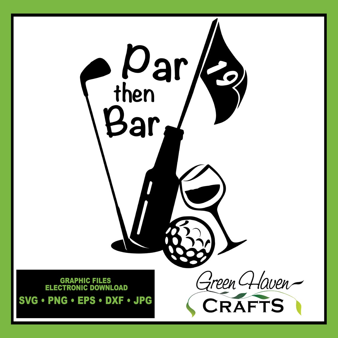 Par Then Bar Svg Cut File, SVG to Cut Out of HTV Vinyl Using Your Die ...