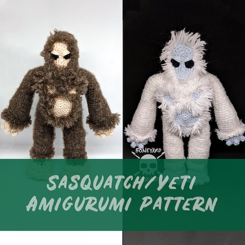 Sasquatch Crochet Pattern Bigfoot Amigurumi Yeti Handmade - Etsy